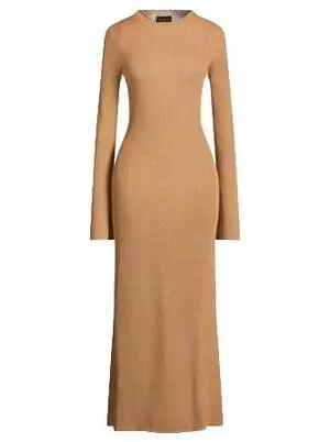 ROBERTO COLLINA Merino Wool Maxi Dress - Camel