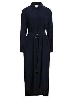 SEMICOUTURE Midi Dress Acetate And Silk - Navy