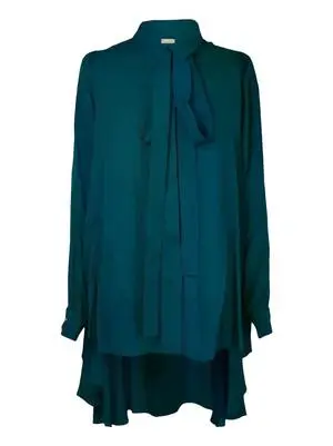 Elie Saab Elie Saab Bow Detail Flared Blouse Blue