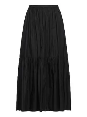 GANNI Maxi Skirt In Organic Cotton - Black
