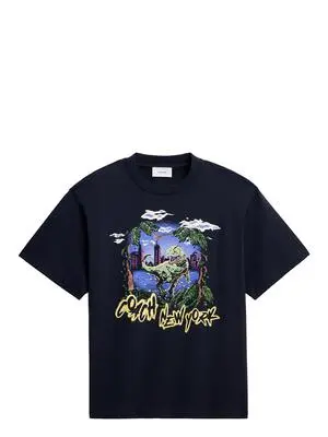 COACH Rexy 10th Birthday Jungle Relaxed T-shirt In Organic Cotton - Blue Multi