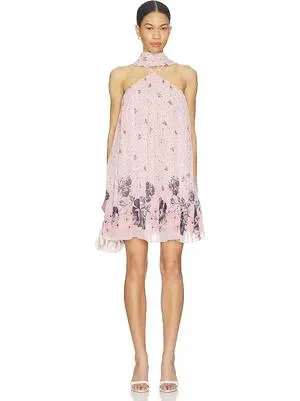 CLEOBELLA Jillian Mini Dress With Detachable Scarf Accent - Liora Print