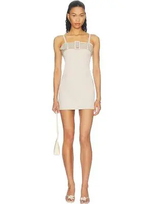 My Beachy Side Alba Strap Mini Dress - Stone