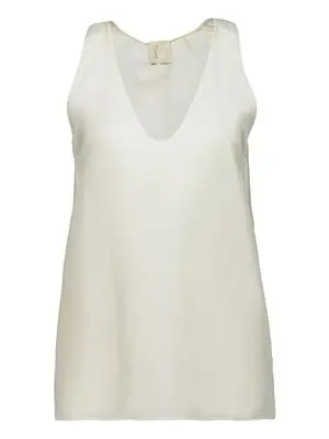 PAULA S Serena Silk Tank-top - Cream