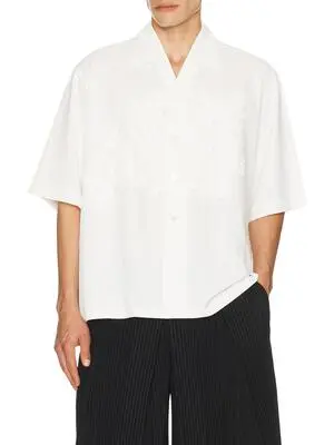 Issey Miyake Embroidery Press Shirt - White