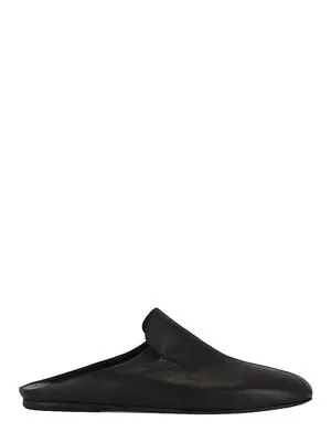 Dries Van Noten Leather Slip-on Slide - Black