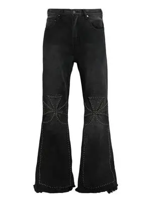 SEKRIT Chopper Studded Carpenter Jeans - Black
