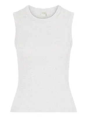 FLORE FLORE Flore Flore Esme Ribbed Organic Cotton-Jersey Tank Gray