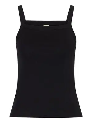 FLORE FLORE May Organic Cotton-jersey Tank Top - Black