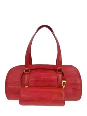 LOUIS VUITTON Soufflot Leather Handbag - Red