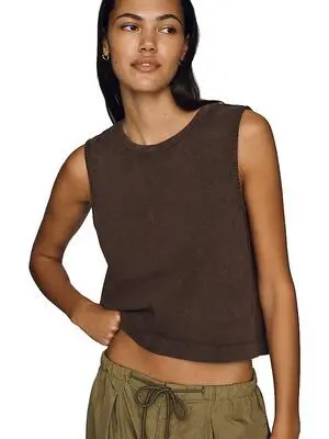 Z Supply Z Supply Sloane Muscle Tank Top Dark Chocolate