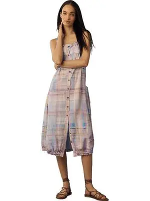 Pilcro Corset Midi Shirt Dress In Blue - 69% Off | Editorialist