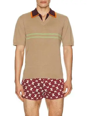Dries Van Noten Molar Polo - Camel