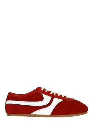 Dries Van Noten Suede And Leather Sneakers - Red