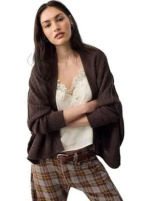 Free People We The Free Mad About You Linen Cardigan - Brown