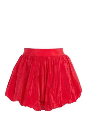 THE FRANKIE SHOP The Alina Sheer Bubble-hem Shorts - Red