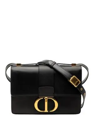 Dior 30 Montaigne Flap Crossbody Bag - Black