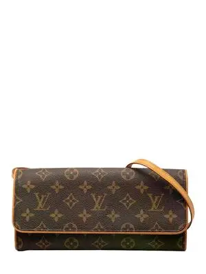 LOUIS VUITTON Monogram Canvas Pochette Twin Gm Bag - Brown