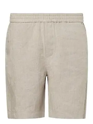 Sunspel Relaxed Fit Linen Drawstring Shorts - Sand