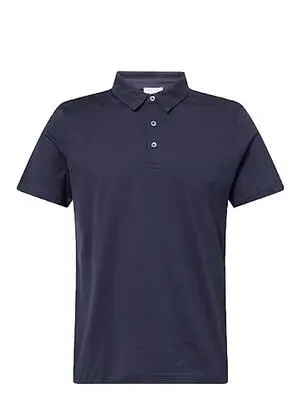 Sunspel Short-sleeve Cotton-jersey Polo Shirt Xxl - Navy