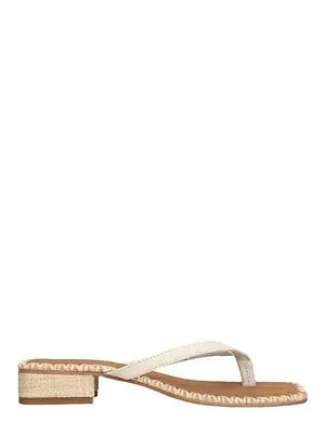 Dolce Vita Barty Leather Sandals With Block Heel - White