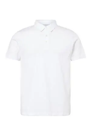 Sunspel Short-sleeve Cotton-jersey Polo Shirt Xxl - White