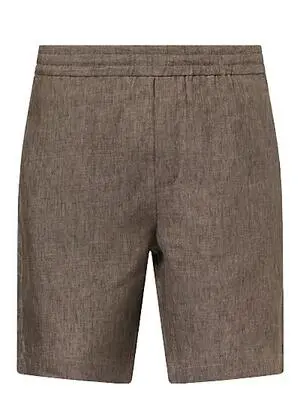 Sunspel Relaxed Fit Linen Drawstring Shorts - Dark Walnut26
