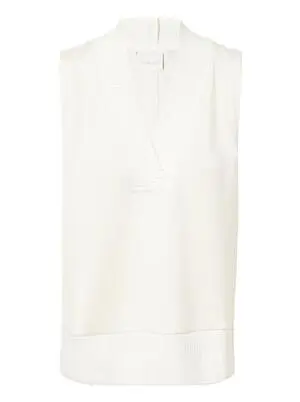Varley Freida V-neck Knitted Tank Top - Pristine