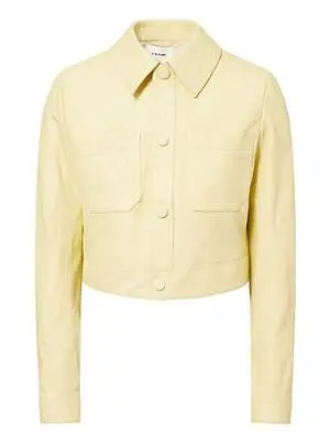 FRAME The Small Leather Jacket - Lemon