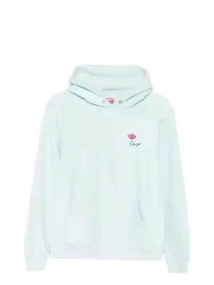 Kenzo Kenzo Embroidered Flower Hoodie Blue