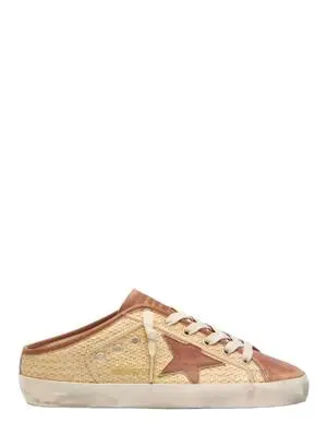 GOLDEN GOOSE Super-star Sabots In Raffia - Neutrals