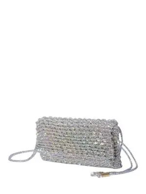 HIBOURAMA Aurora Crystal-embellished Shoulder Bag - Silver