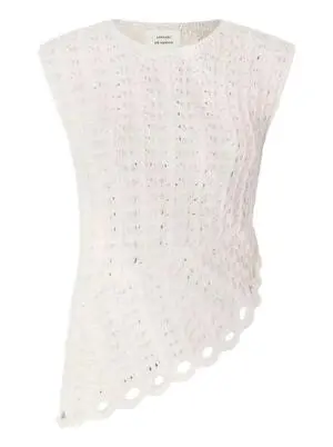 Loulou De Saison Saez Crochet Knit Top - Neutrals