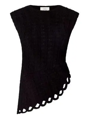 Loulou De Saison Saez Crocheted Top - Black