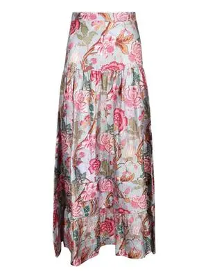 PHILIPPA 1970 Stella Floral-print Tiered Skirt - Blue