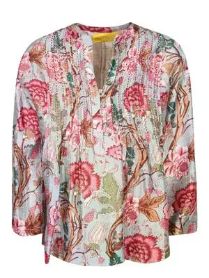 PHILIPPA 1970 Stella Floral-print Pleated Blouse - Pink