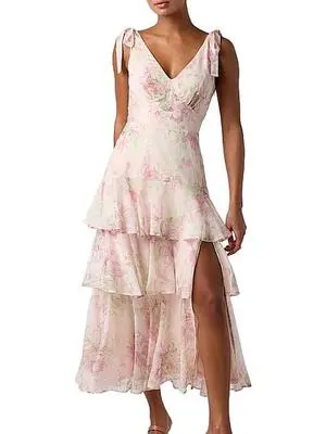 Victoria's Secret Arya Tiered Midi Dress - Pink