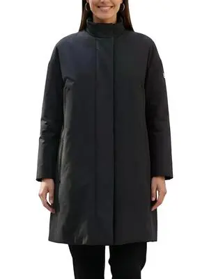 Aspesi High-neck Concealed-fastening Coat - Blue