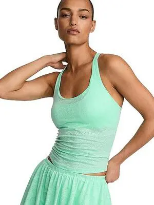 Victoria's Secret Vsx Hot Zones Lace Tank Top - Green
