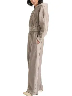 Manière De Voir Wide-leg Popper Joggers - Neutrals
