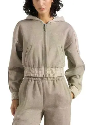 Manière De Voir Rayna Relaxed Zip Through Hoodie - Neutrals