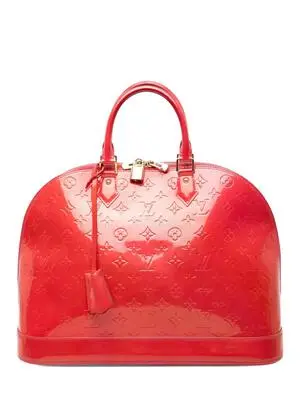 LOUIS VUITTON Monogram Vernis Alma Gm Handbag - Red