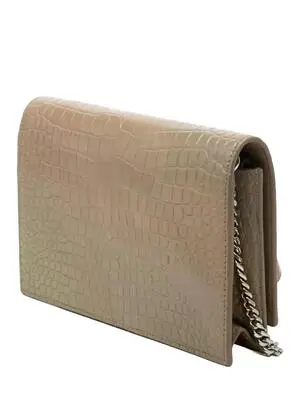 Saint Laurent Monogram Kate Tassel Wallet On Chain Crossbody Bag - Brown