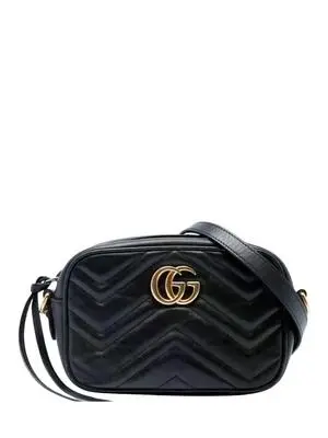 Gucci Mini Marmont Matelassé Leather Crossbody Bag - Black