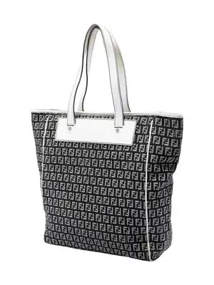 Fendi Fendi Zucchino Canvas Tote Bag Black