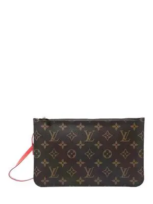 LOUIS VUITTON Monogram Neverfull Mm Pouch - Brown