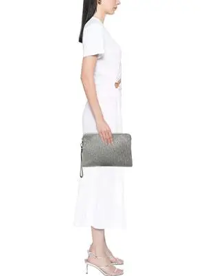 Dior Oblique Canvas Zipped Pouch - Grey