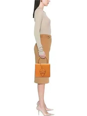 Loewe Textured Leather Barcelona Top Handle Bag - Brown