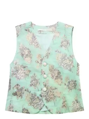 RENLI SU Jacquard Waistcoat - Green
