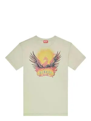 DIESEL® Regular T-shirt With Phoenix Print - Neutrals